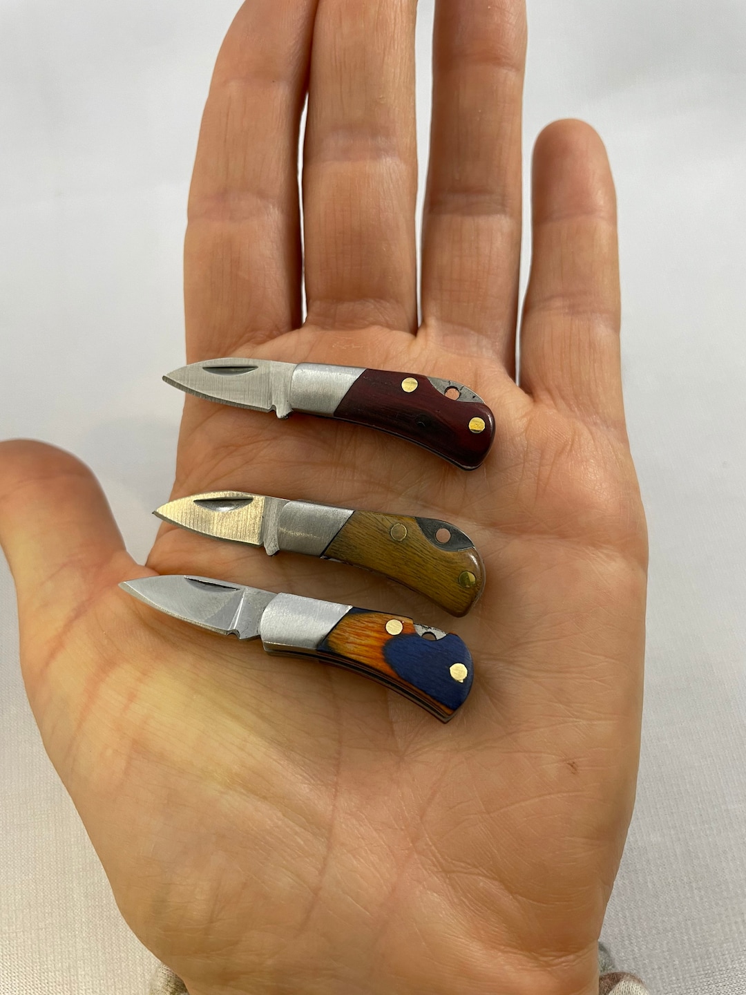 Tiny Pocket Knife Miniature Knife Keychain Choose Style Knives - Etsy