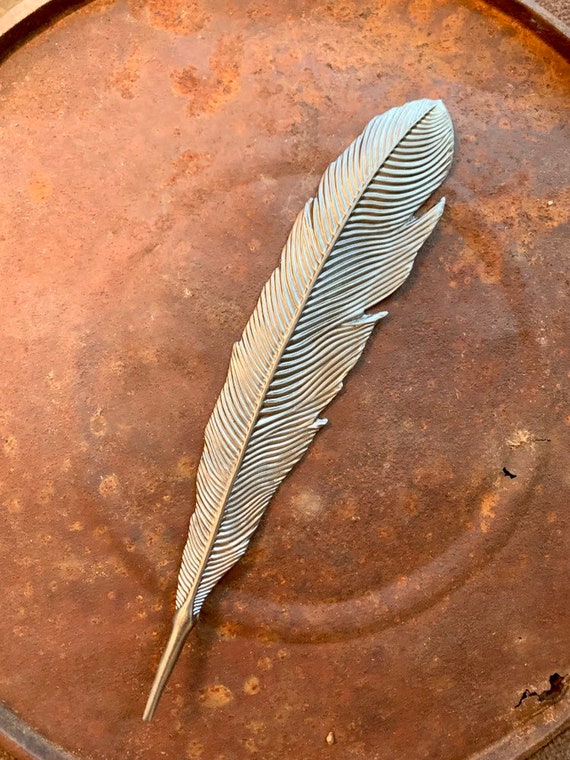 Metal Feather Quill Feather 2 Sizes 7.5 Inch or 12 Inch - Etsy