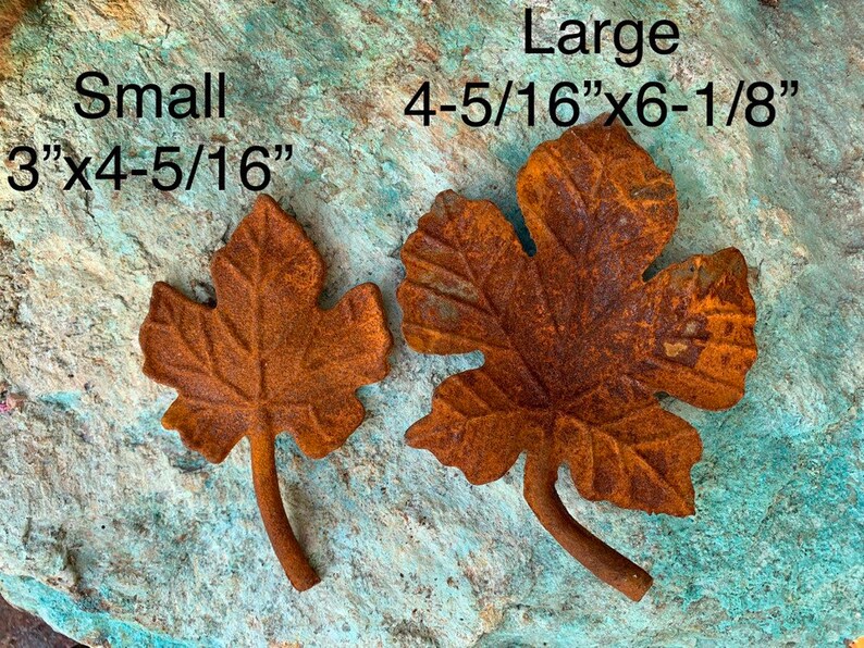 Rusty Metal Fall Maple Leaves 3 Sizes Autumn Leaves - Etsy