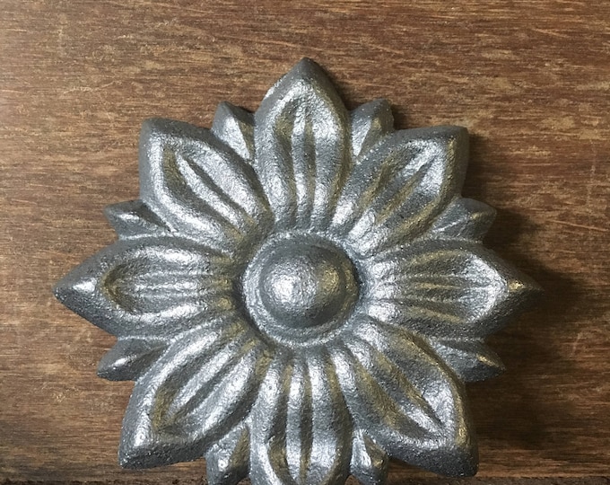 Cast Iron Sun Flower Rossette Onlay - Etsy