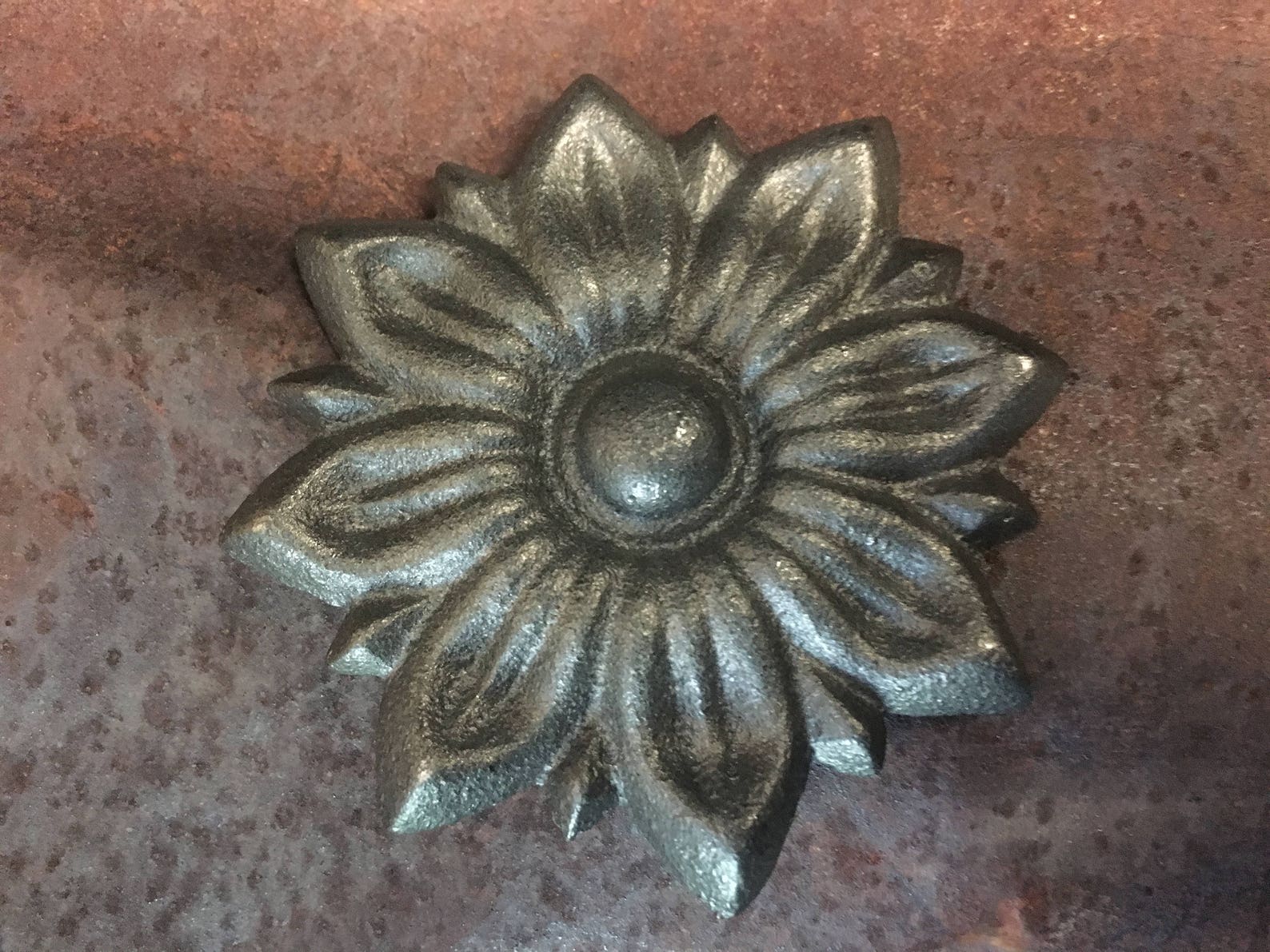 Cast Iron Sun Flower Rossette Onlay Sunflower - Etsy