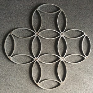 11.5" Diameter Aluminum Decorative Panel Circular Art Deco Retro Design ...