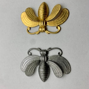 Small Metal Bee Choose Steel or Brass - Etsy