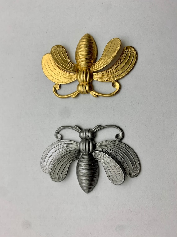 Small Metal Bee Choose Steel or Brass - Etsy