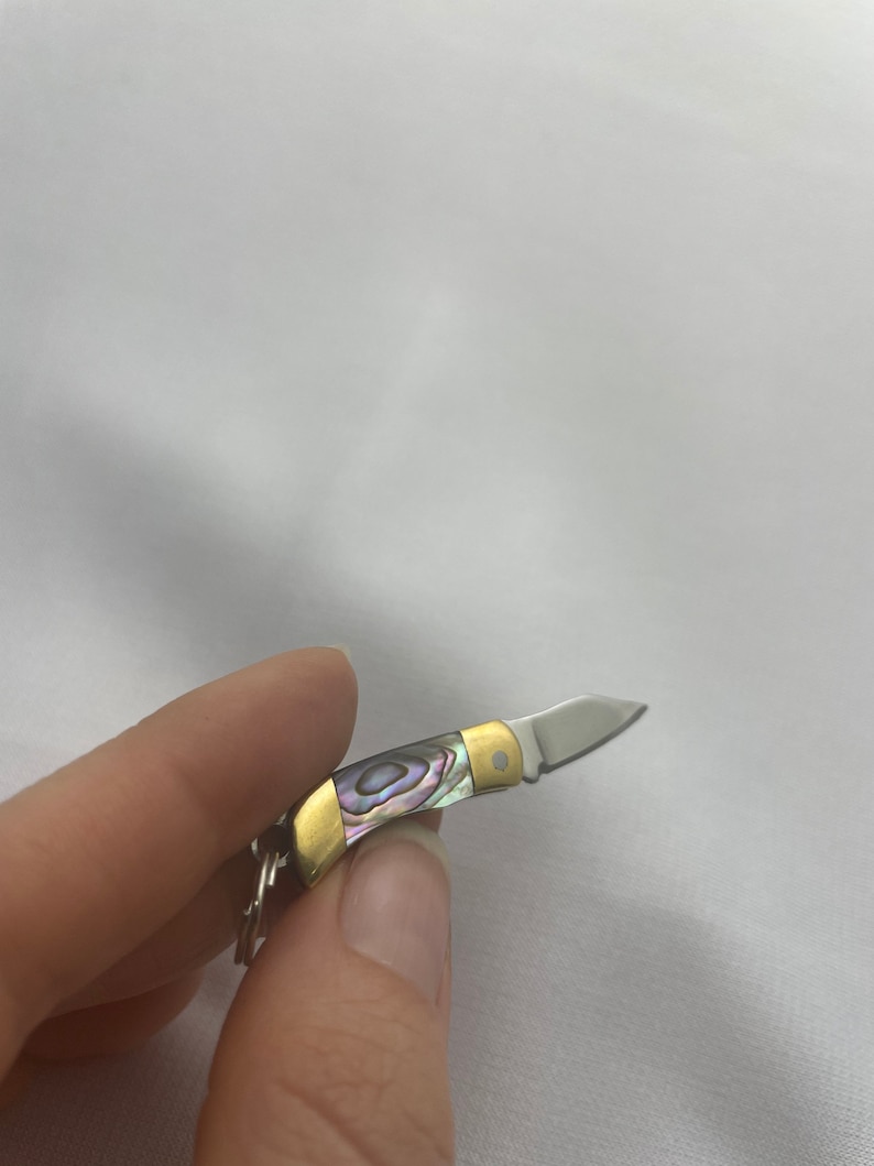Tiny Pocket Knife Miniature Knife Keychain Choose Style - Etsy