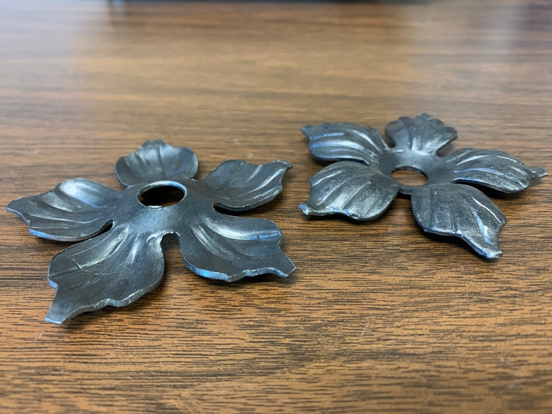 Steel Flower Forged Steel 5 Petal Flower With Hole | Etsy