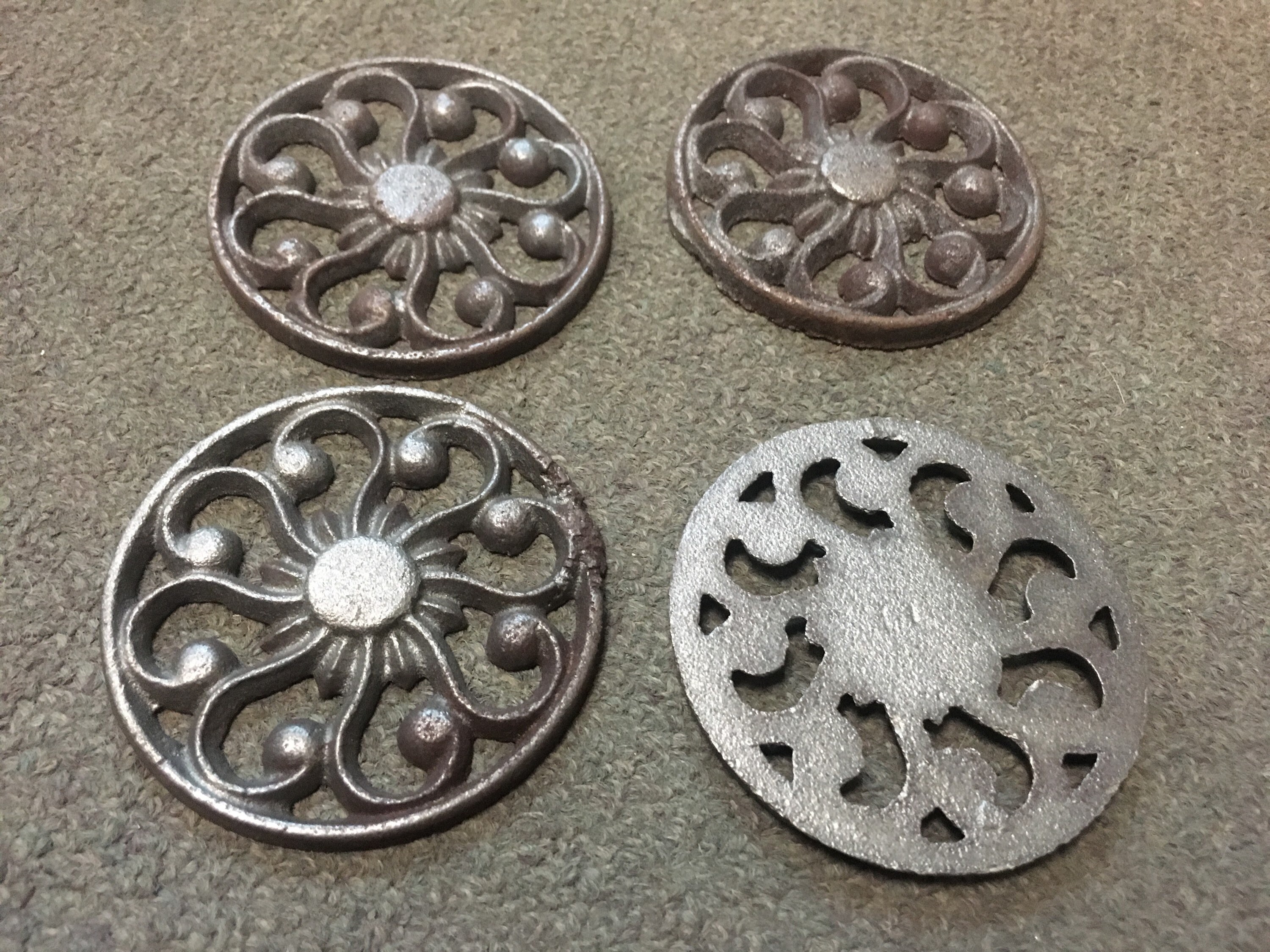 3 Inch Cast Iron Mandala, Rossette, Medallion, Marguerite, Circle ...