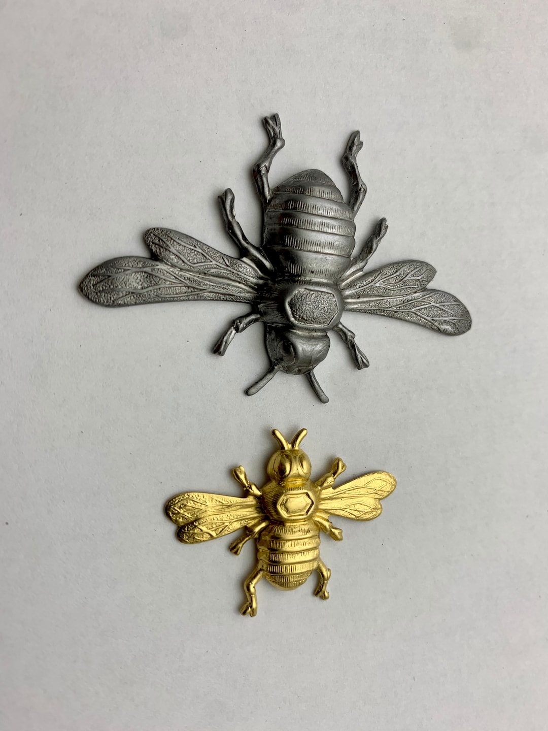 Small 3D Metal Bumble Bee Silver or Gold - Etsy