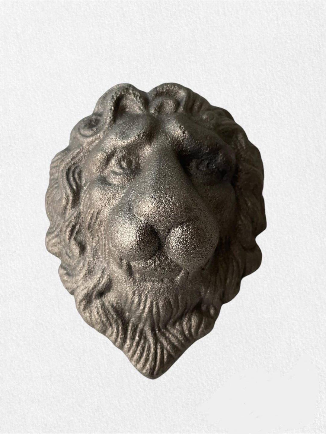 Lion Head Cast Iron Lion Head Statue - Etsy