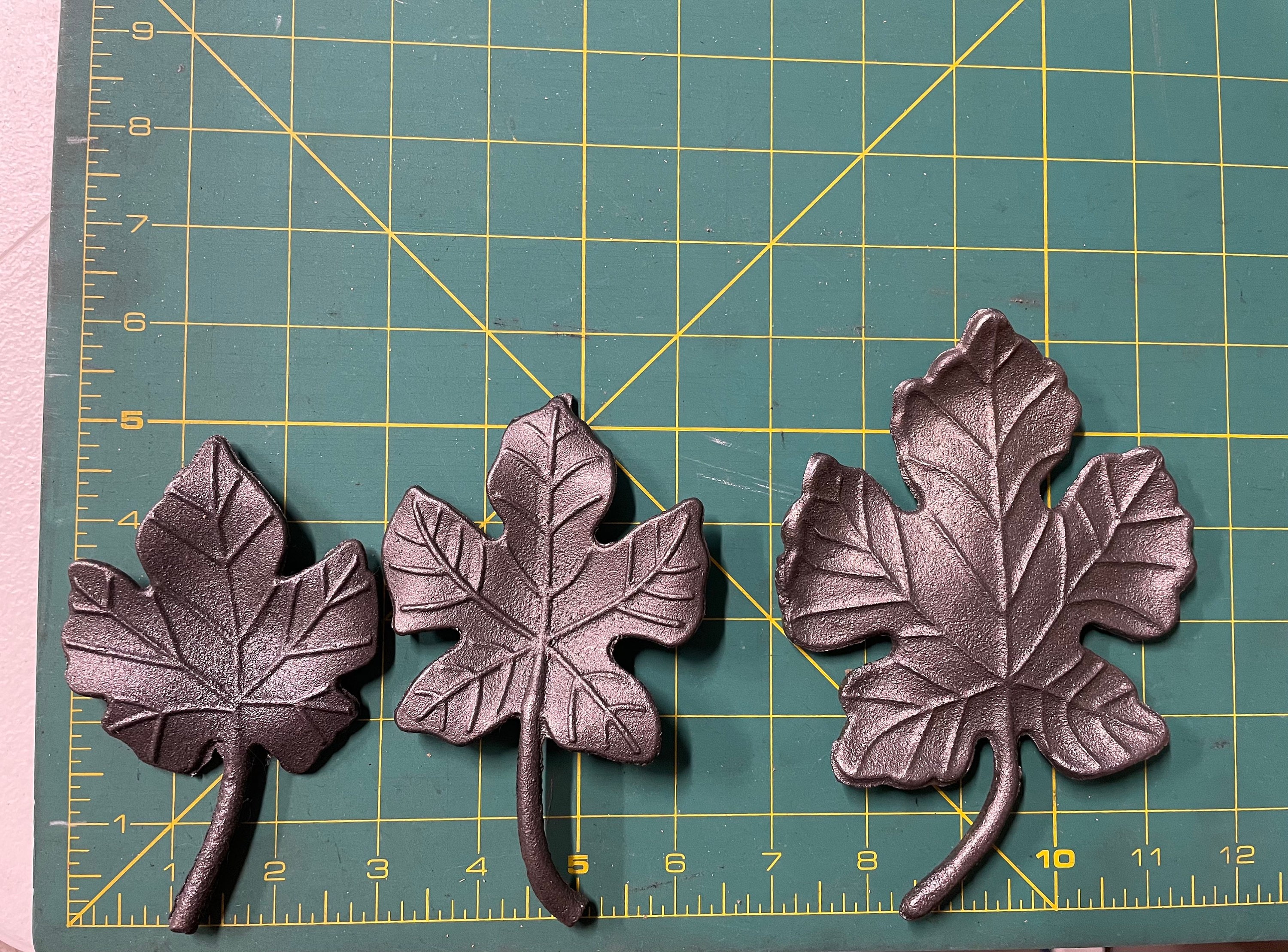 Metal Cast Iron Maple Leaf, Grape Leaf, Choose 3 Sizes, Autumn Leaves ...