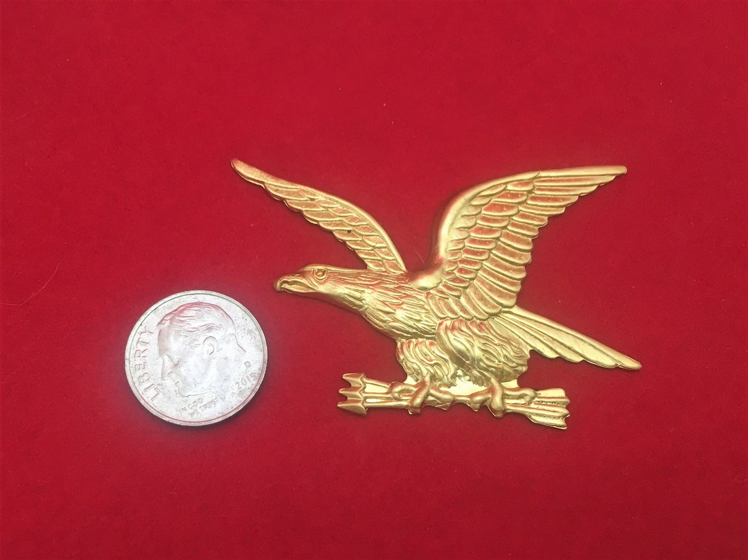 Brass Eagle Metal Emblem Decal Symbol Merica Filagree - Etsy