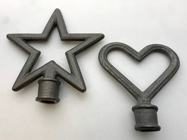 Cast Iron Heart Top Flag Top Post Finial Spear Head - Etsy
