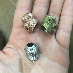 Bead for Beards or Dreads Ape Gorilla Head Silver, Copper or Bronze ...