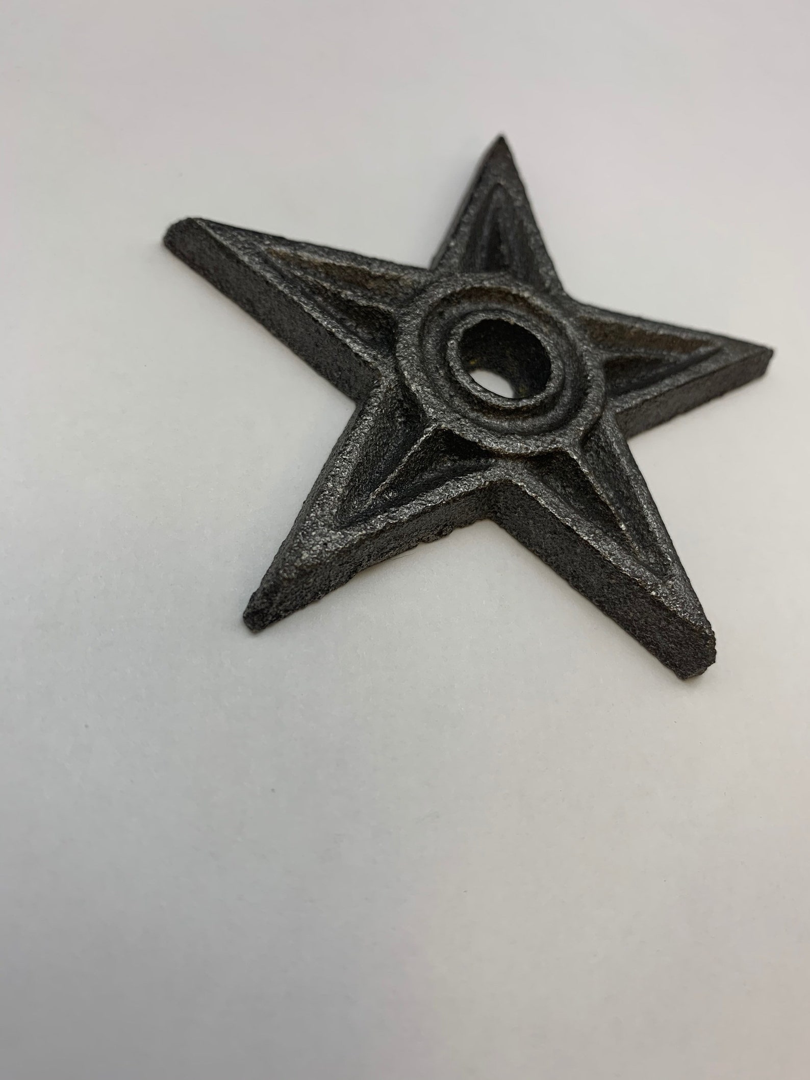 4 Sizes Cast Iron Star With Hole in Center - Etsy