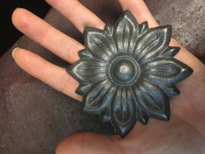Cast Iron Sun Flower Rossette Onlay Sunflower - Etsy