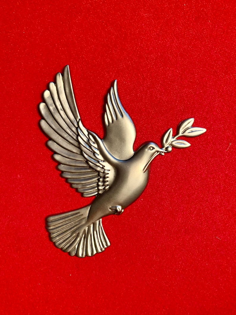 Metal Dove Flying Dove Peace Love Decoration | Etsy