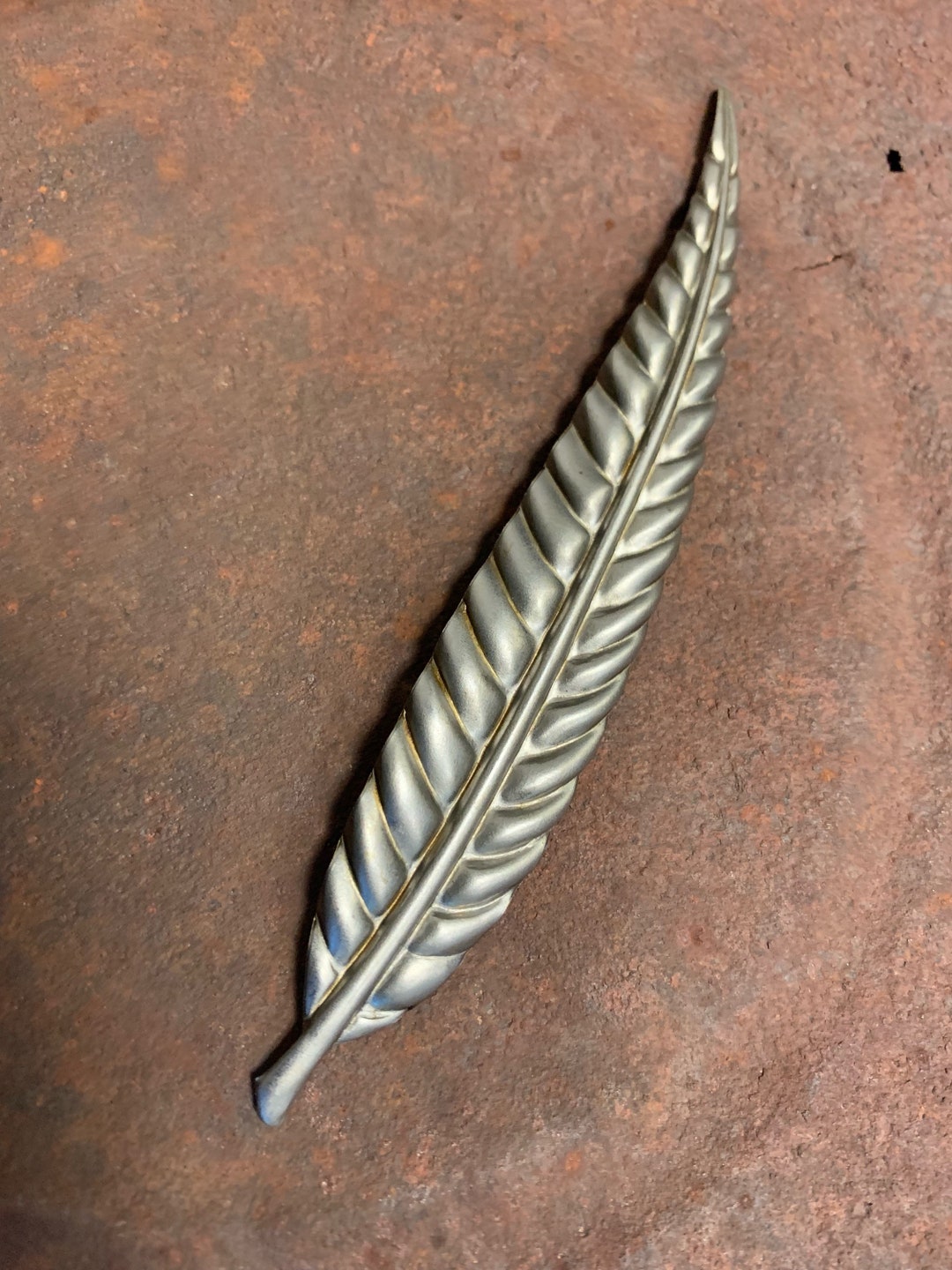 Metal Leaf or Feather 4.5" Inch - Etsy