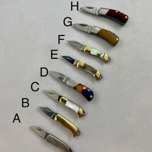 Tiny Pocket Knife Miniature Knife Keychain Choose Style - Etsy