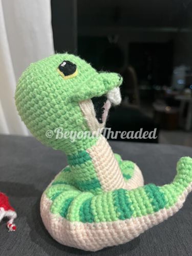 Crochet Written Pattern - Emerald Serpent With Lion's Dance Hat - Etsy