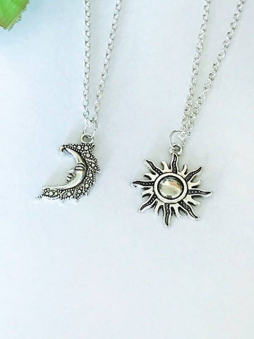 SALE - Set of 2 Sun and Moon Necklace, Couple Necklace, Boyfriend ...