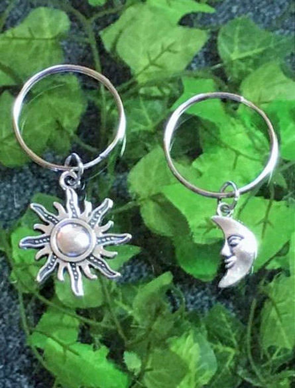 SALE Set of 2 Sun and Moon Charm Keychain Best Friends | Etsy