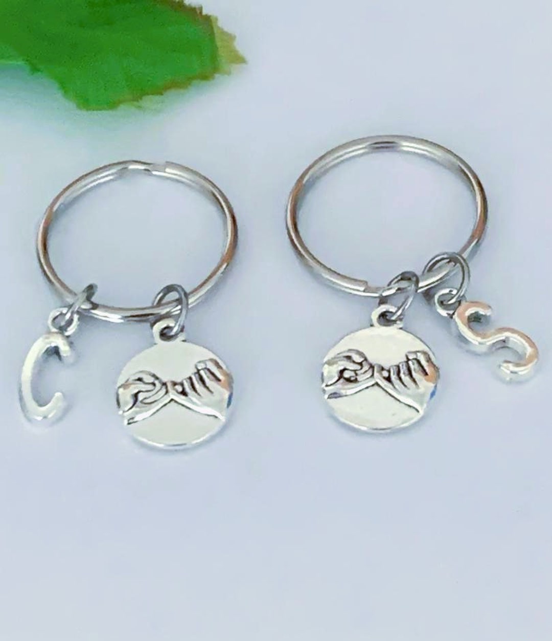 SALE Set of 2 Pinky Promise Keychain, BFF Keychain, Friendship Keychain ...