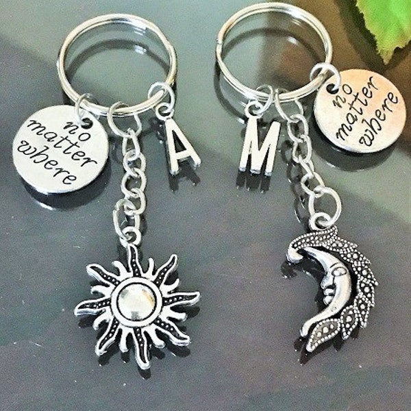 Sun and Moon Keychain - Etsy