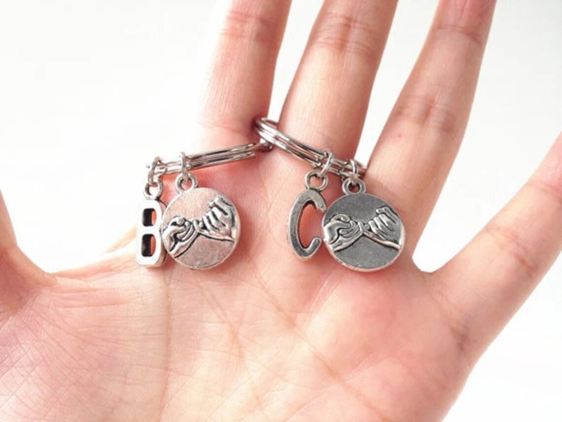 SALE Set of 2 Pinky Promise Keychain BFF Keychain - Etsy