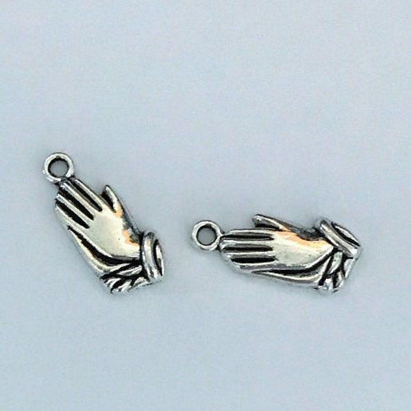 Silver Hand Charm - Etsy