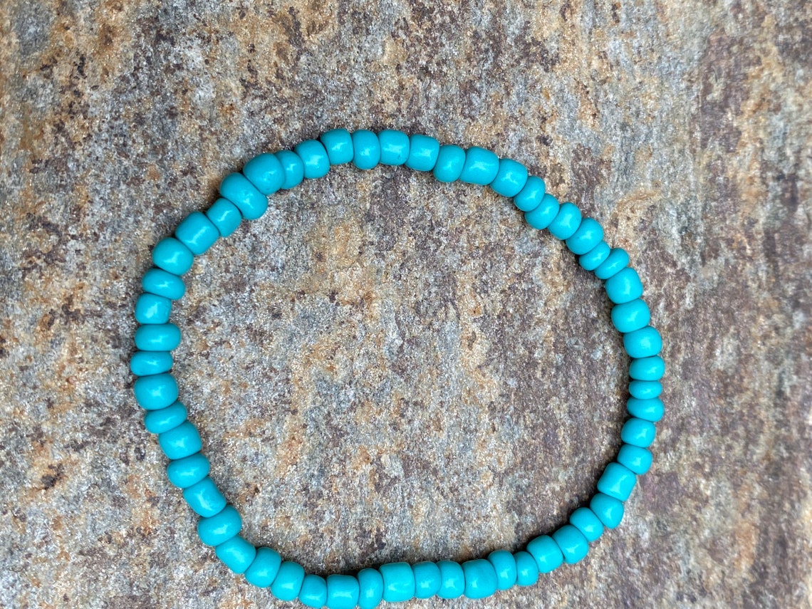 Set of 7 Stacking Bracelets Rainbow Colors 7 Chakra Minimalist Stretch ...