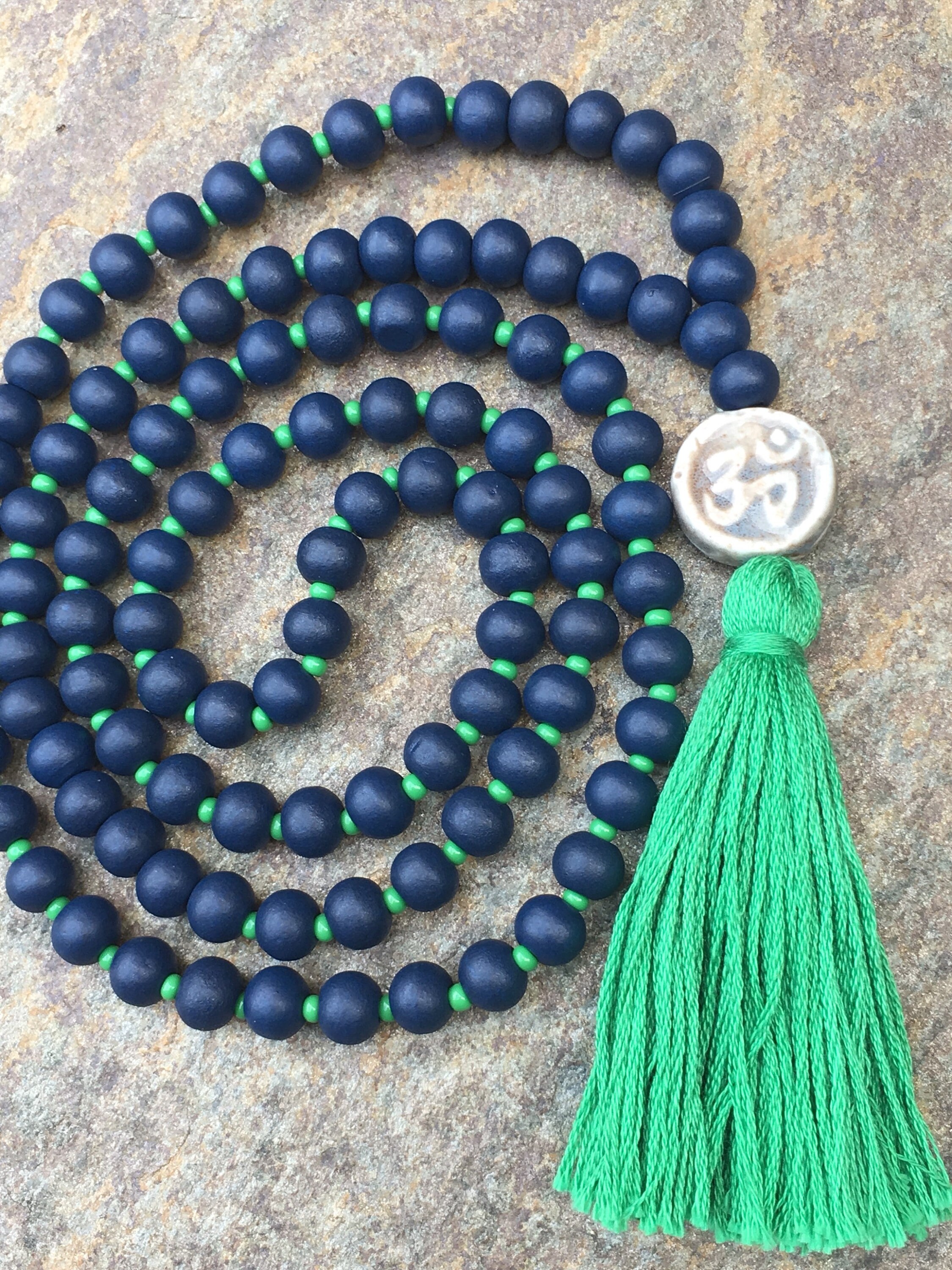 108 mala mens mala women's mala OM necklace yoga necklace | Etsy