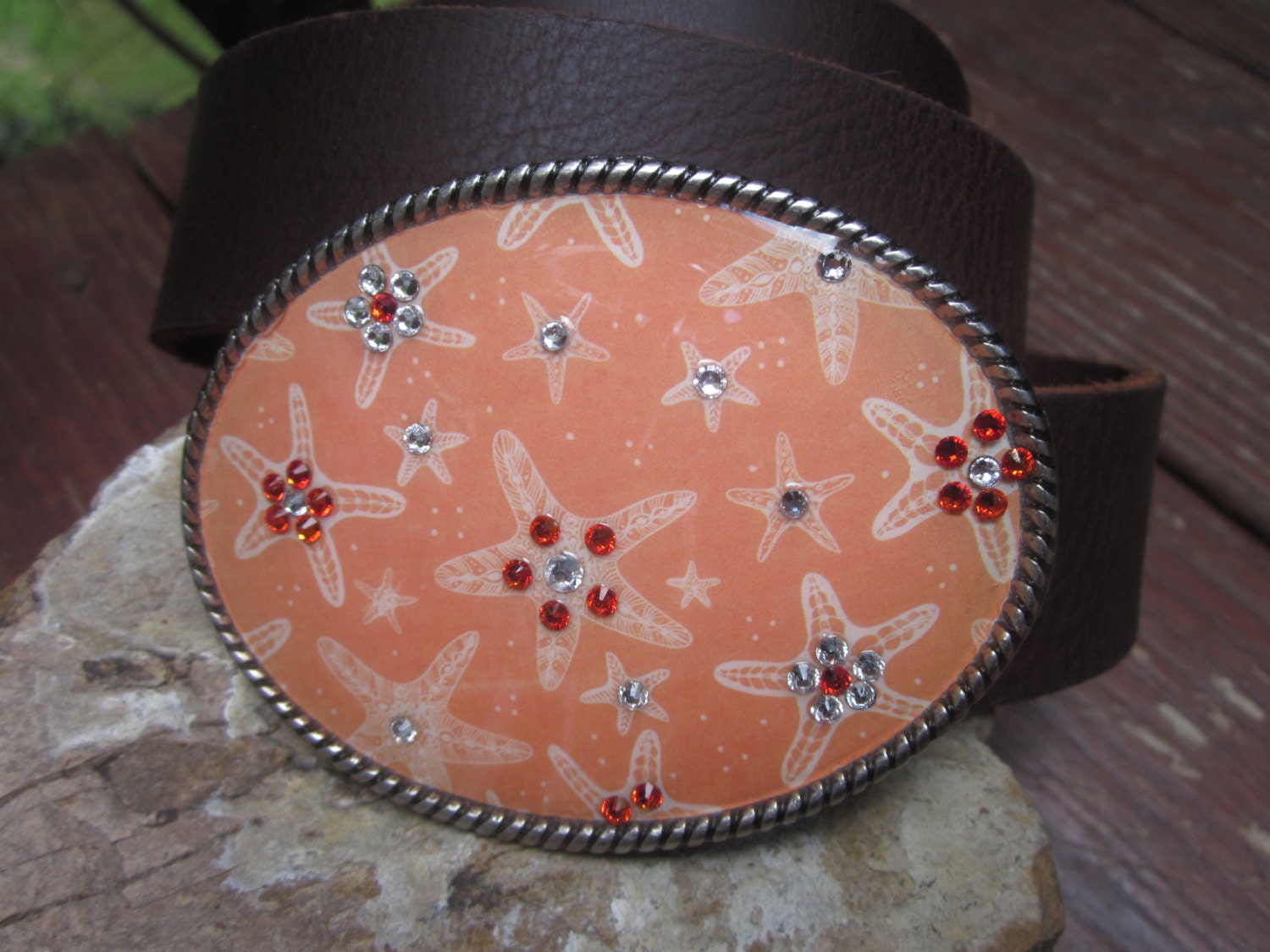 Belt Buckle Starfish Belt Buckle Crystal Belt Buckle Caribbean | Etsy