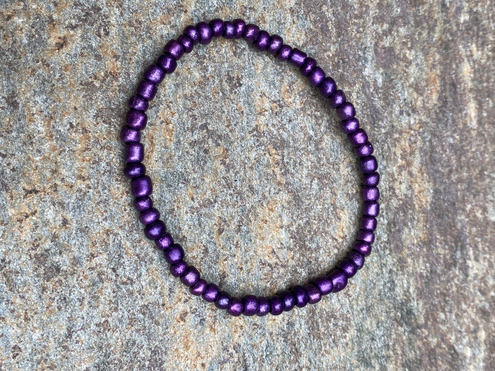 Set of 7 Stacking Bracelets Rainbow Colors 7 Chakra Minimalist Stretch ...