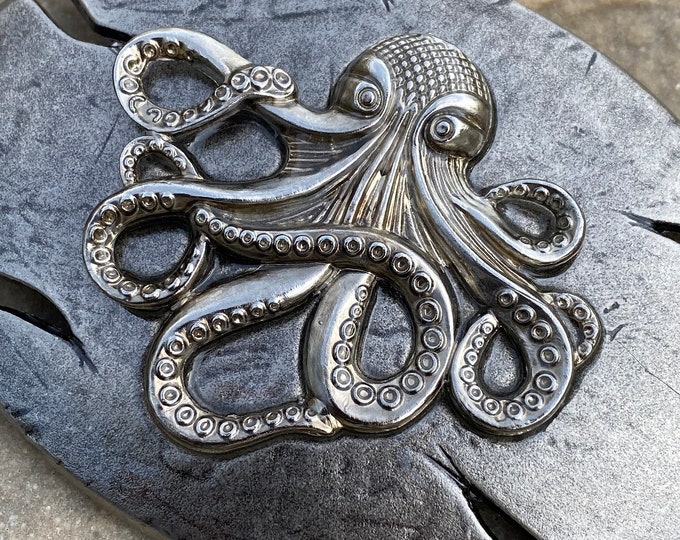 Octopus Belt Buckle Silver Belt Buckle Women's Buckle Mens Belt Buckle ...