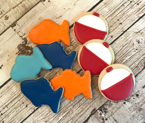 Fish Cookies Fishing Cookies Fishing Birthday Party One | Etsy
