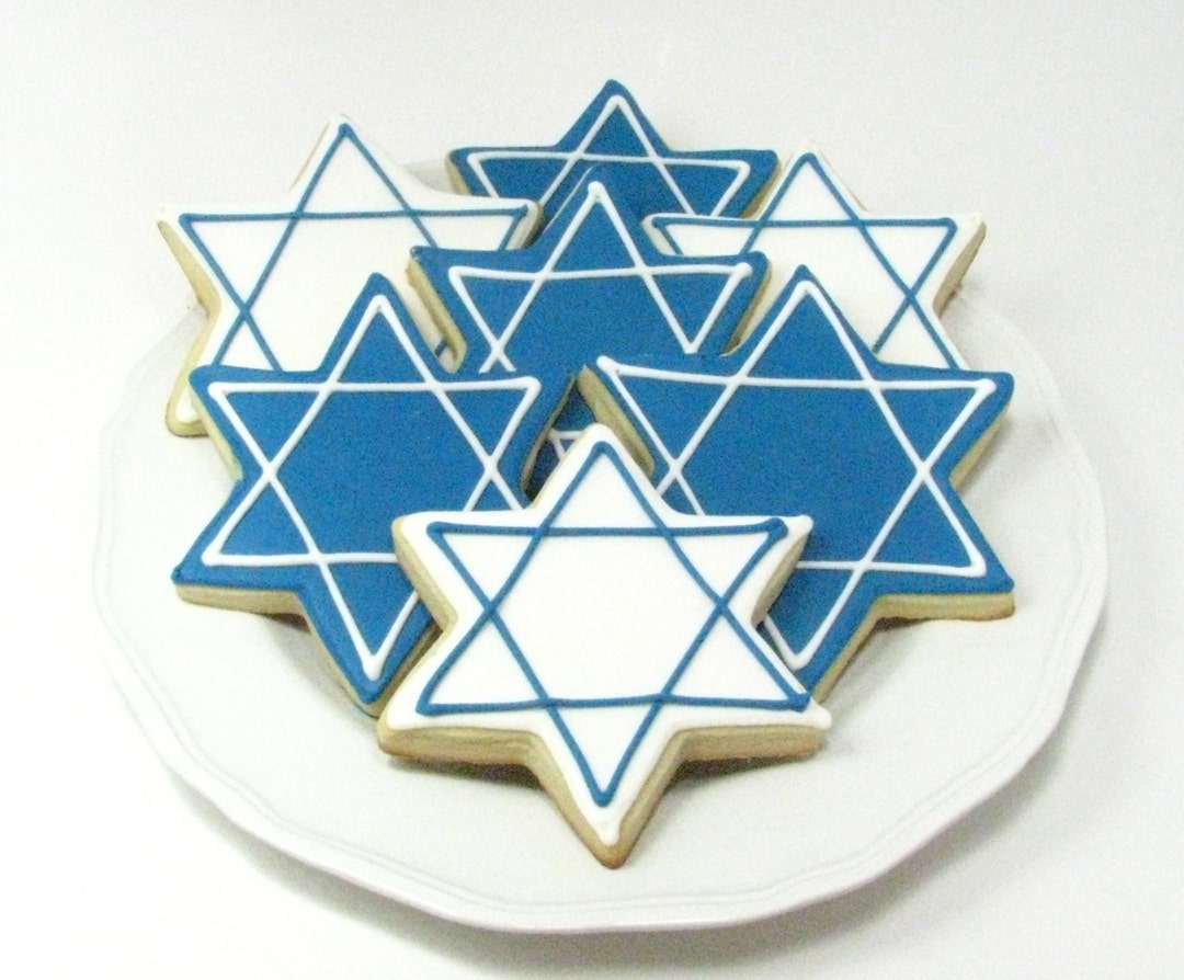Star of David Cookies Bar Mitzvah Ideas Bar Mitzvah Cookies Bat Mitzvah ...