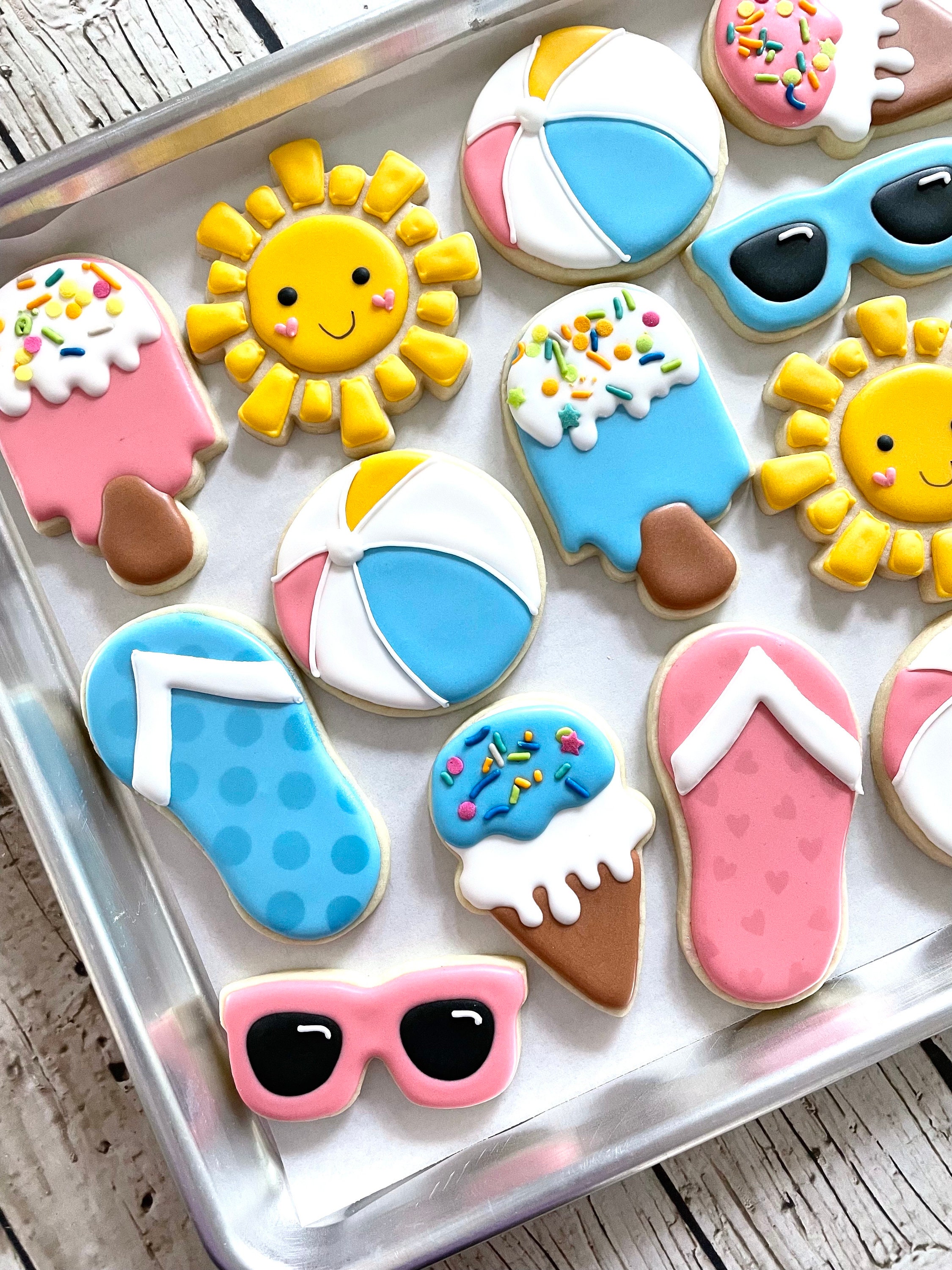 Summer Birthday Cookies | Pool Party Cookies | Beach Birthday Party ...