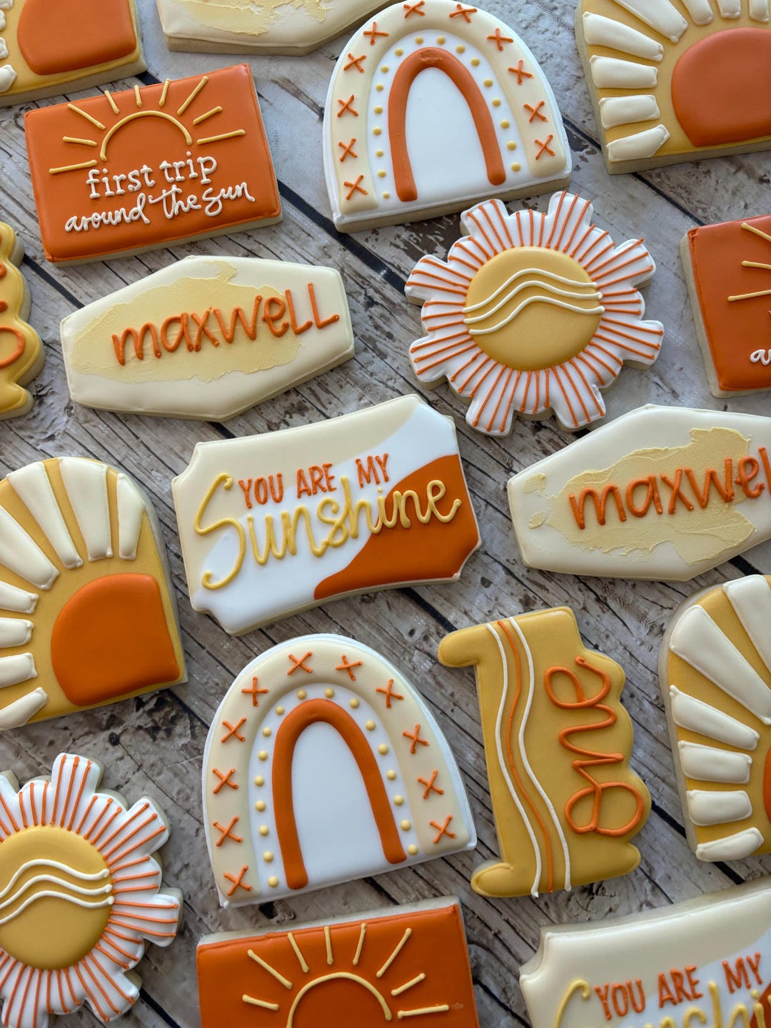 You Are My Sunshine Cookies | Personalized First Trip Around the Sun ...