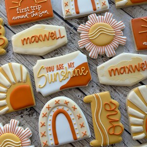 You Are My Sunshine Cookies | Personalized First Trip Around the Sun ...