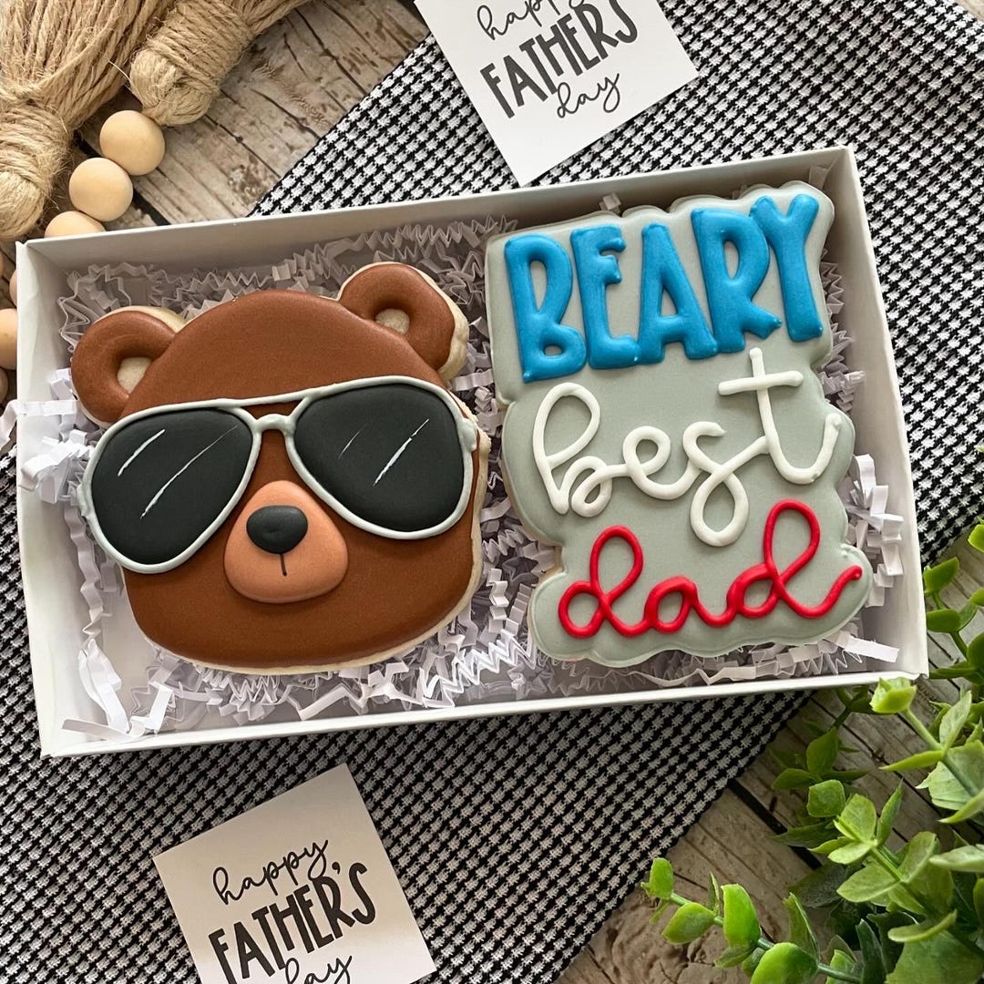 Father’s Day Cookies | Father’s Day Gift | Beary Best Dad Cookies ...