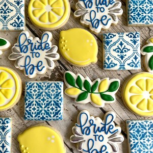 Mediterranean Tile and Lemon Cookies | Amalfi Coast | Blue Tile Cookies ...