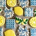 Mediterranean Tile and Lemon Cookies Bridal Shower Cookies One Dozen - Etsy