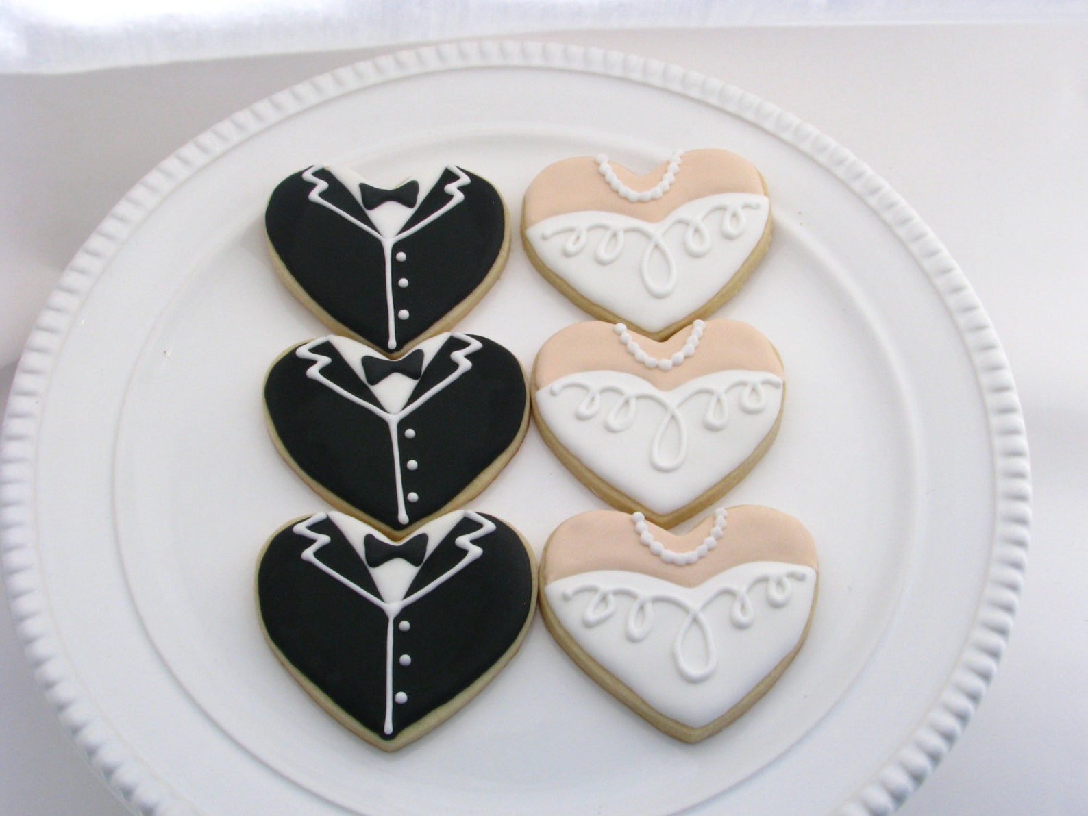 Wedding Cookies | Bride and Groom Cookies | Tuxedo and Gown Cookies ...