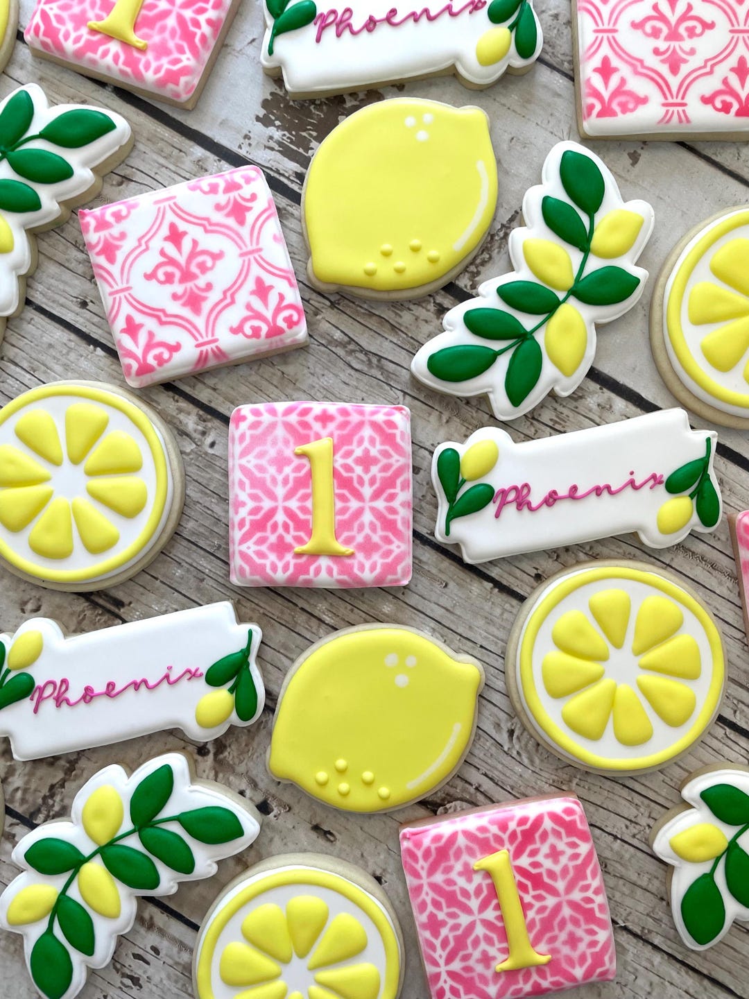Mediterranean Tile and Lemon Cookies | Amalfi Coast | Pink Tile Cookies ...
