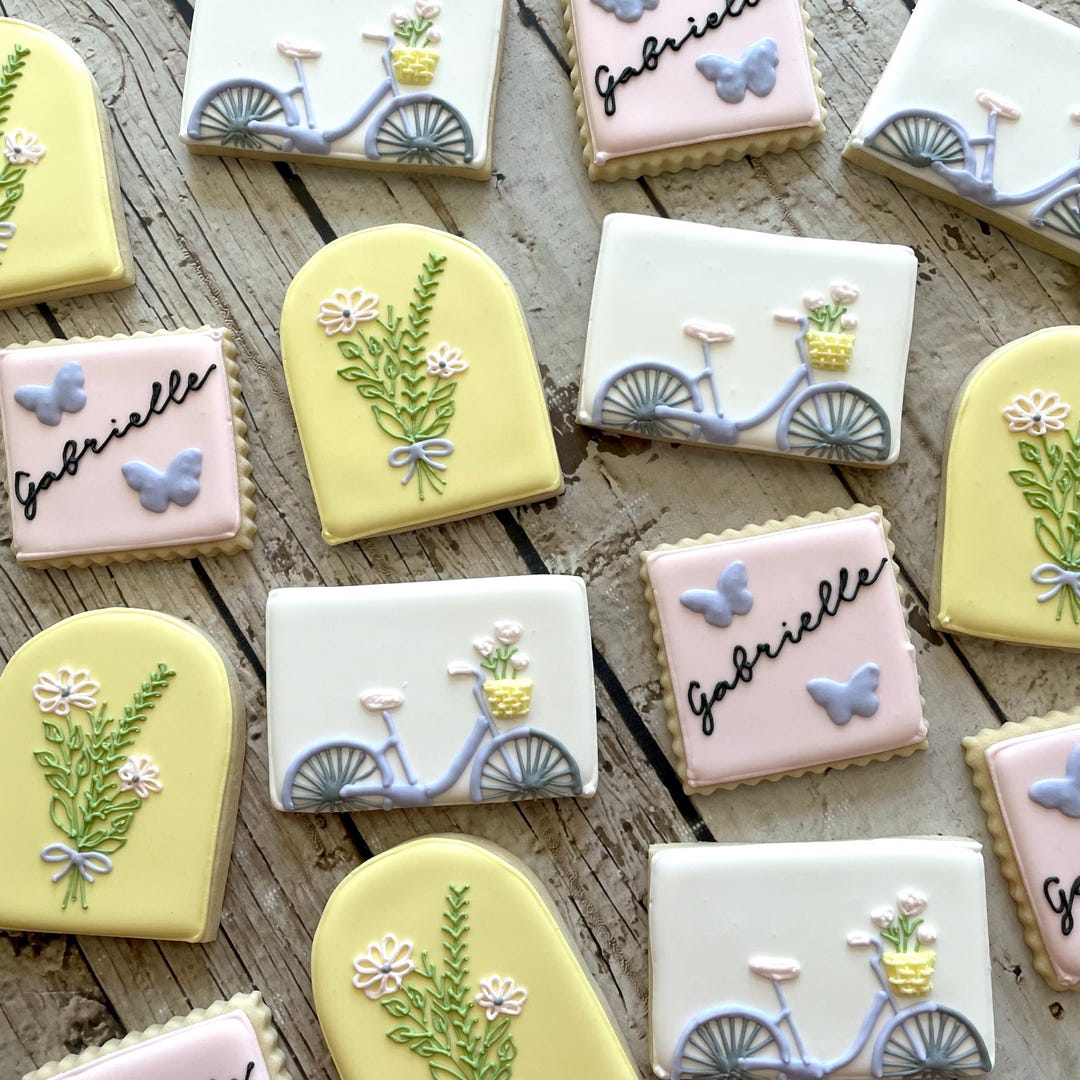 Parisian Bridal Shower Cookies | Personalized Paris Cookies | Floral ...