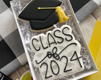 CLASS OF 2020 Graduation Cookie Gift Box, Graduation Dessert ...