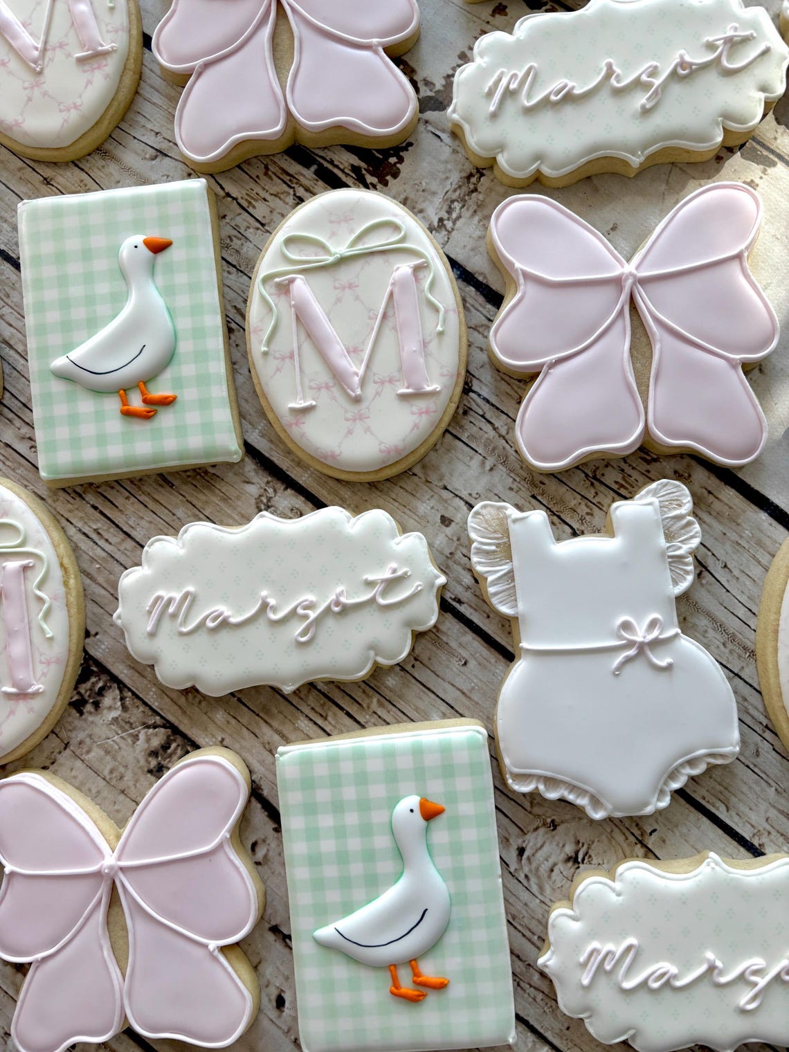 Baby Shower Goose Cookies | Personalized Goose Cookies | Coquette ...