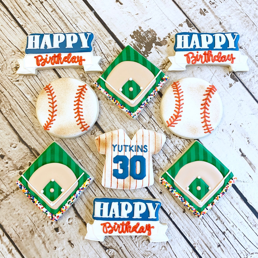 Baseball Cookies | Baseball Birthday Party | Personalized Baseball ...