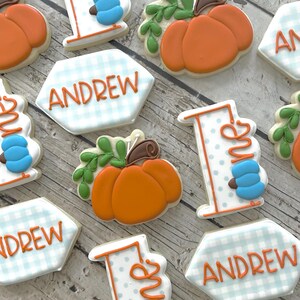 One Dozen Pumpkin Birthday Cookies - Etsy