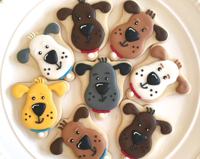Puppy Cookies | Dog Cookies | Animal Cookies | Decorated Cookies | One ...